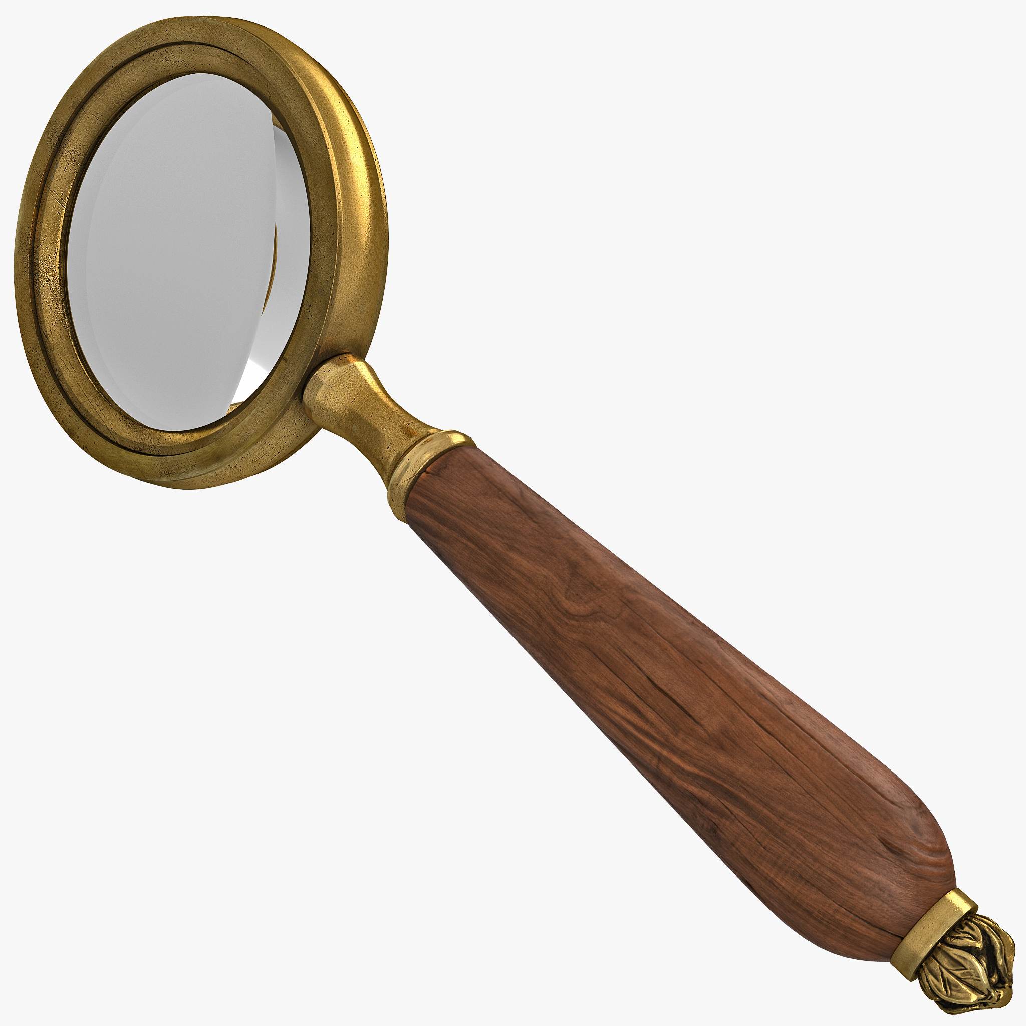 3d retro magnifying glass
