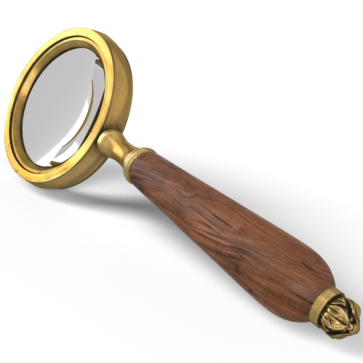 3d retro magnifying glass