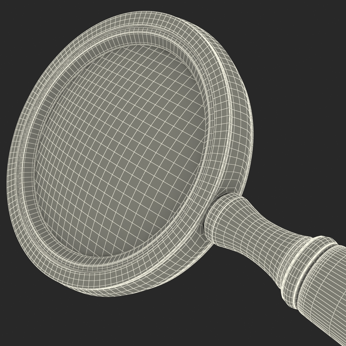 3d retro magnifying glass