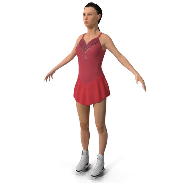 3d women figure skater model