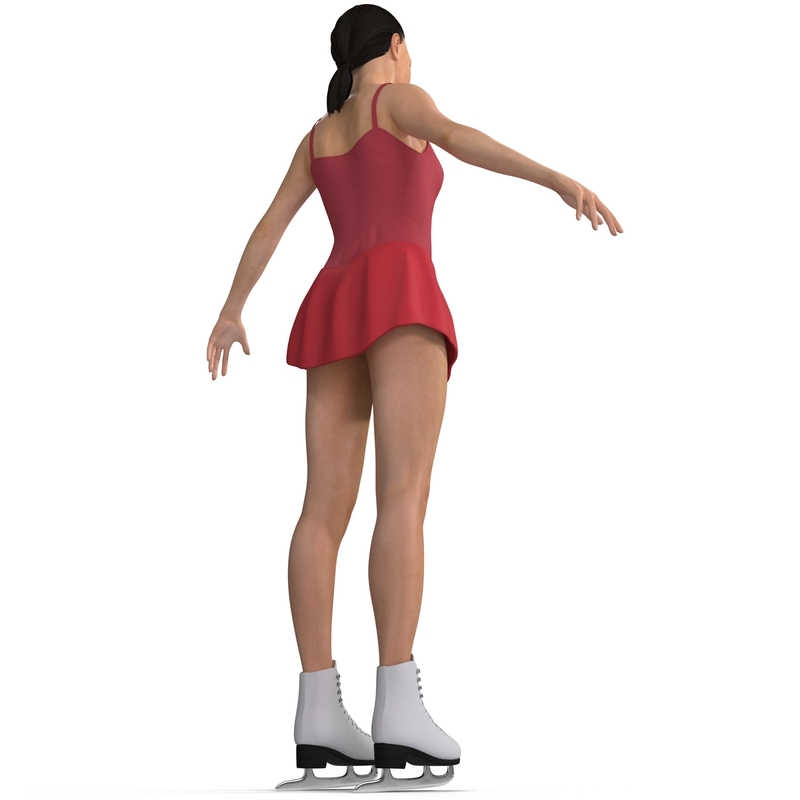 3d women figure skater model