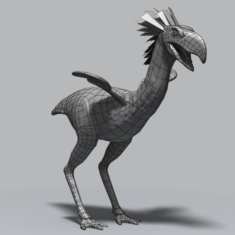 3d model phorusrhacos terror bird