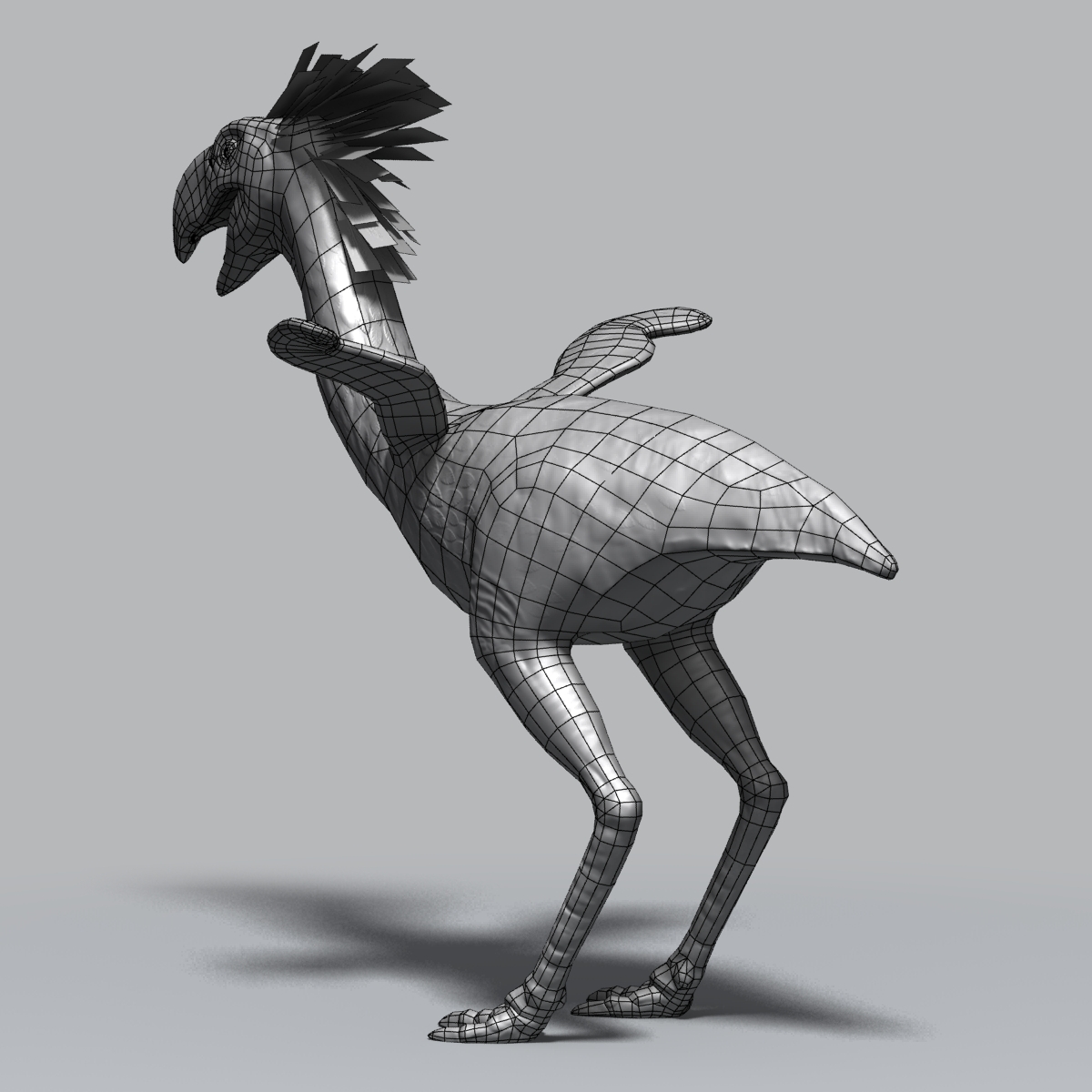 3d model phorusrhacos terror bird