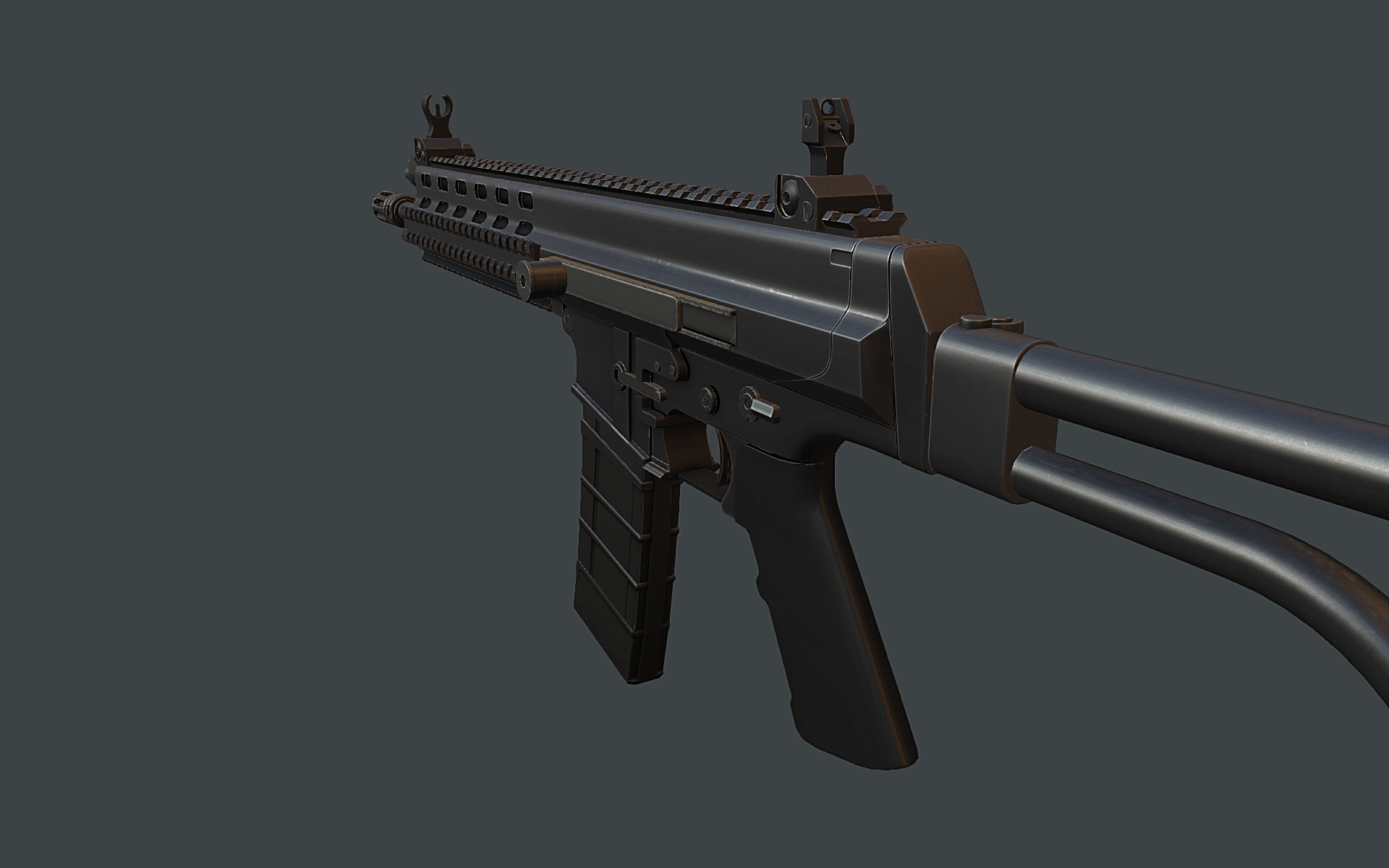 3d model xcr combat assault rifle