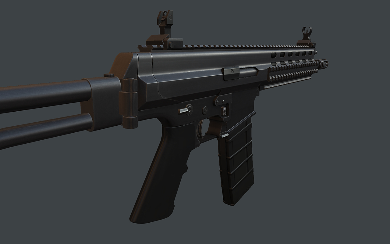 3d model xcr combat assault rifle