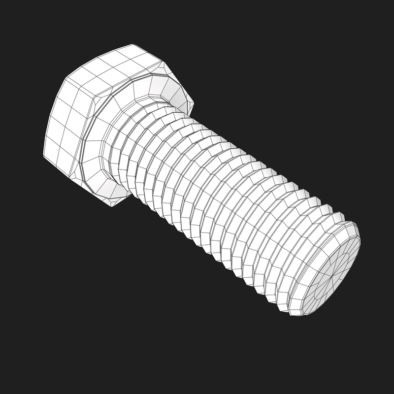 hex bolt 3d model