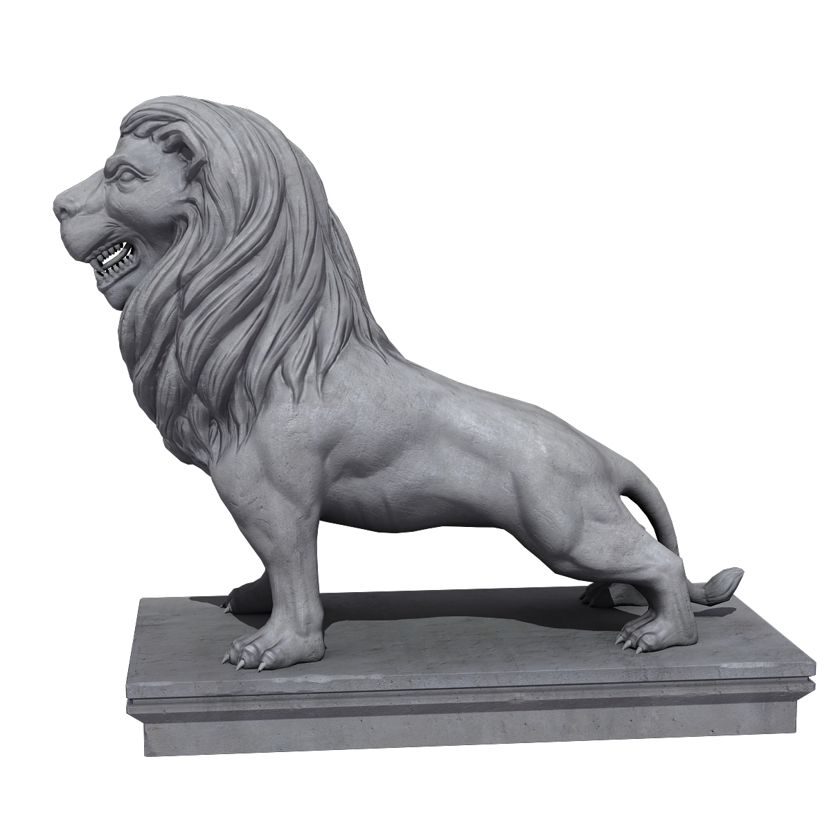 3d model lion statue