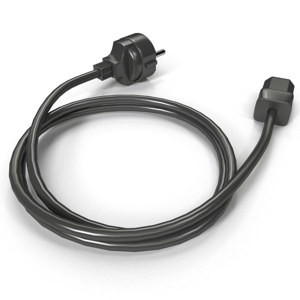 3d model pc power cable