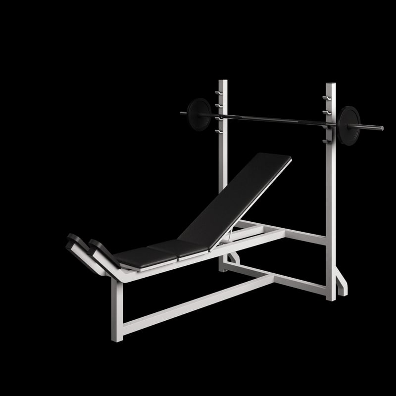 3d fitness supine bench model
