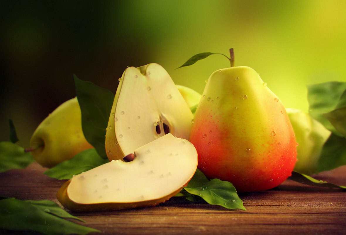 3d realistic pears model