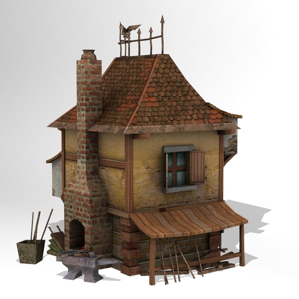 medieval building 3d model