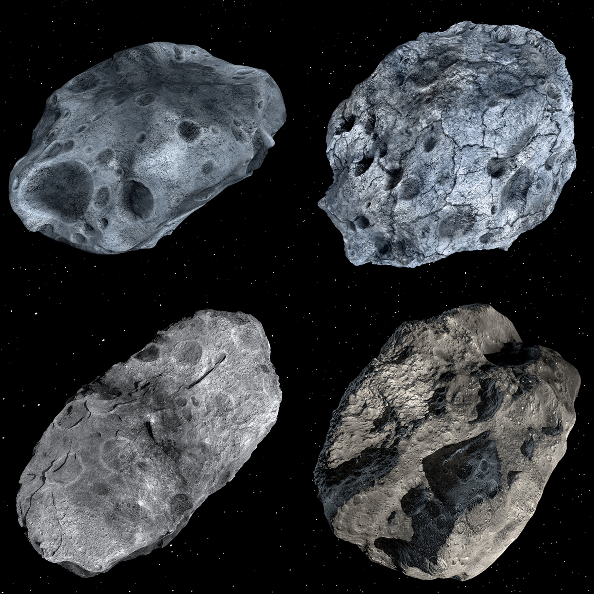 modeled asteroids 3d 3ds
