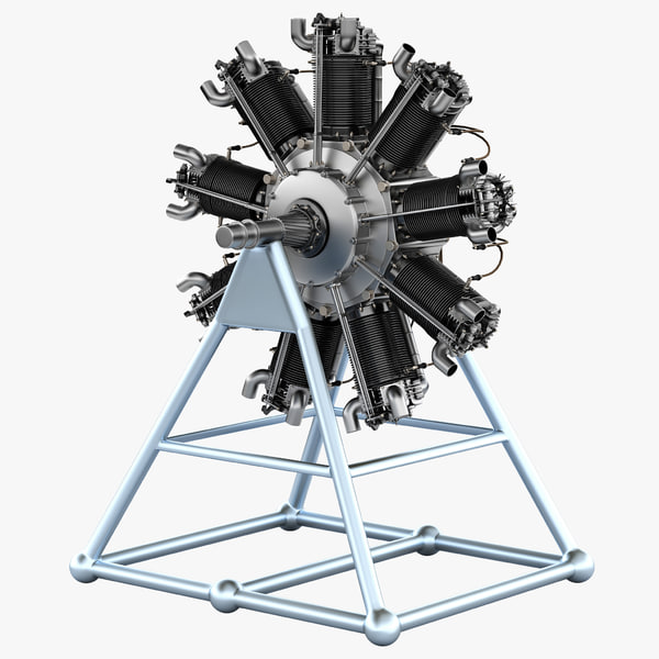 3d bristol jupiter engine model