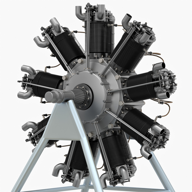3d bristol jupiter engine model