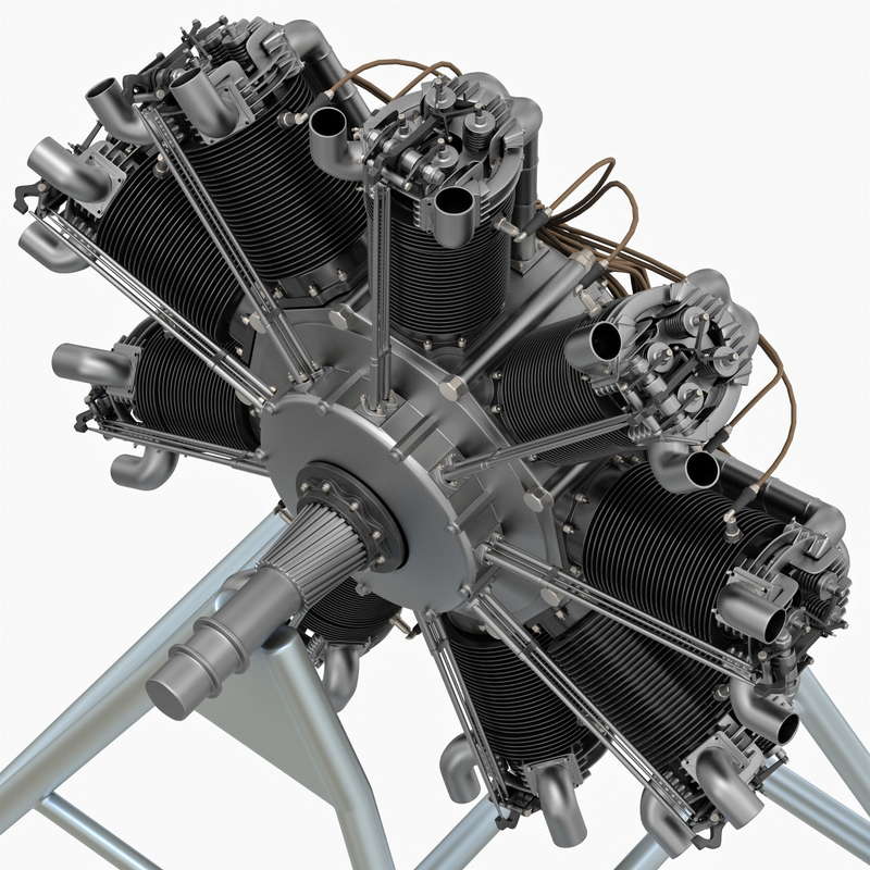 3d bristol jupiter engine model