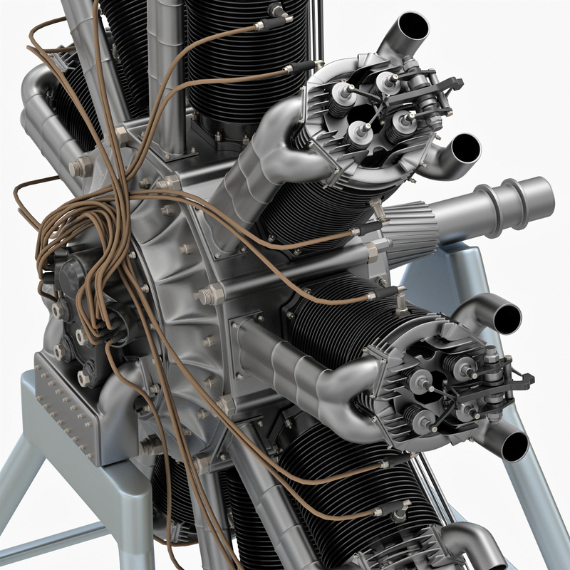 3d bristol jupiter engine model