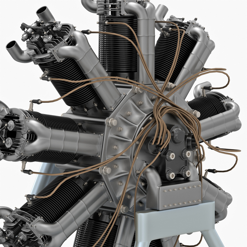 3d bristol jupiter engine model