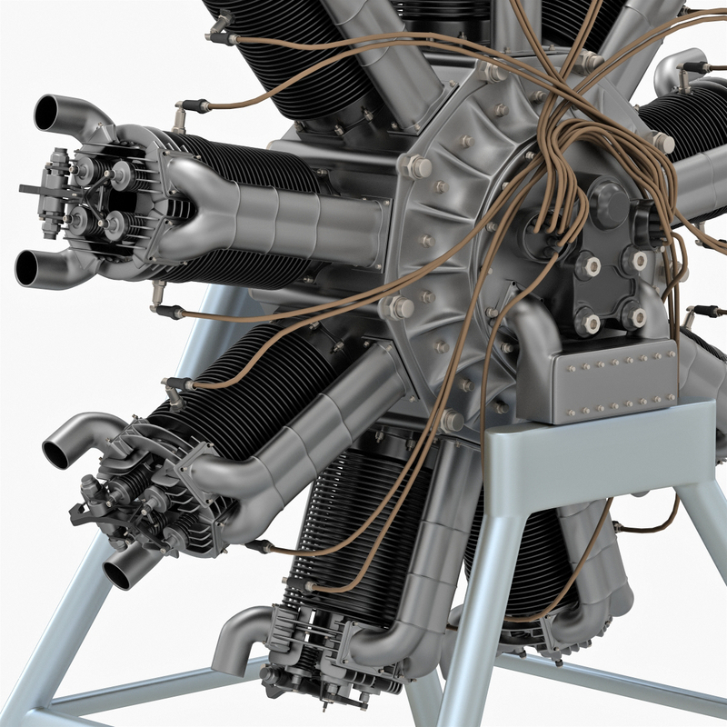 3d bristol jupiter engine model