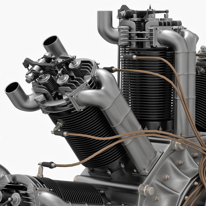 3d bristol jupiter engine model