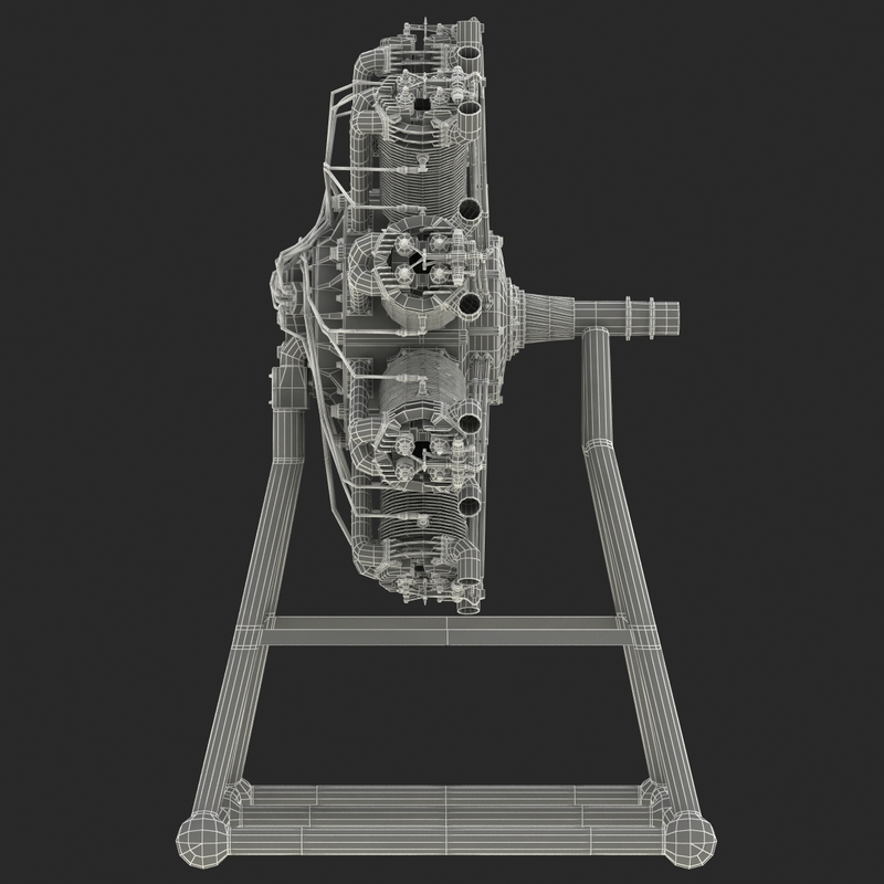 3d bristol jupiter engine model