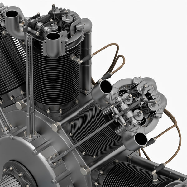 3d bristol jupiter engine model