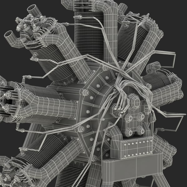 3d bristol jupiter engine model