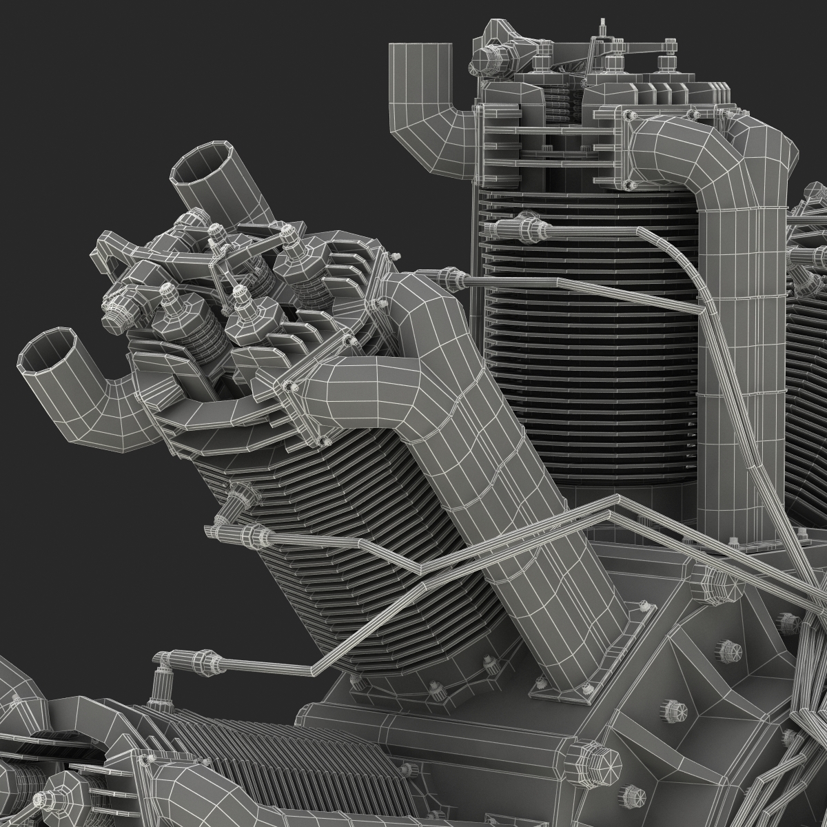 3d bristol jupiter engine model