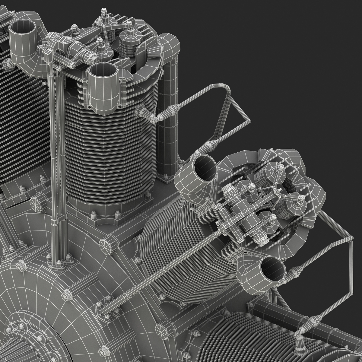 3d bristol jupiter engine model