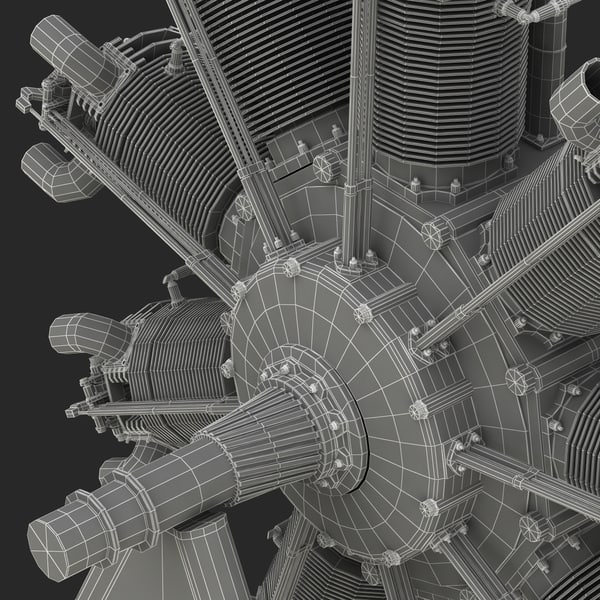 3d bristol jupiter engine model