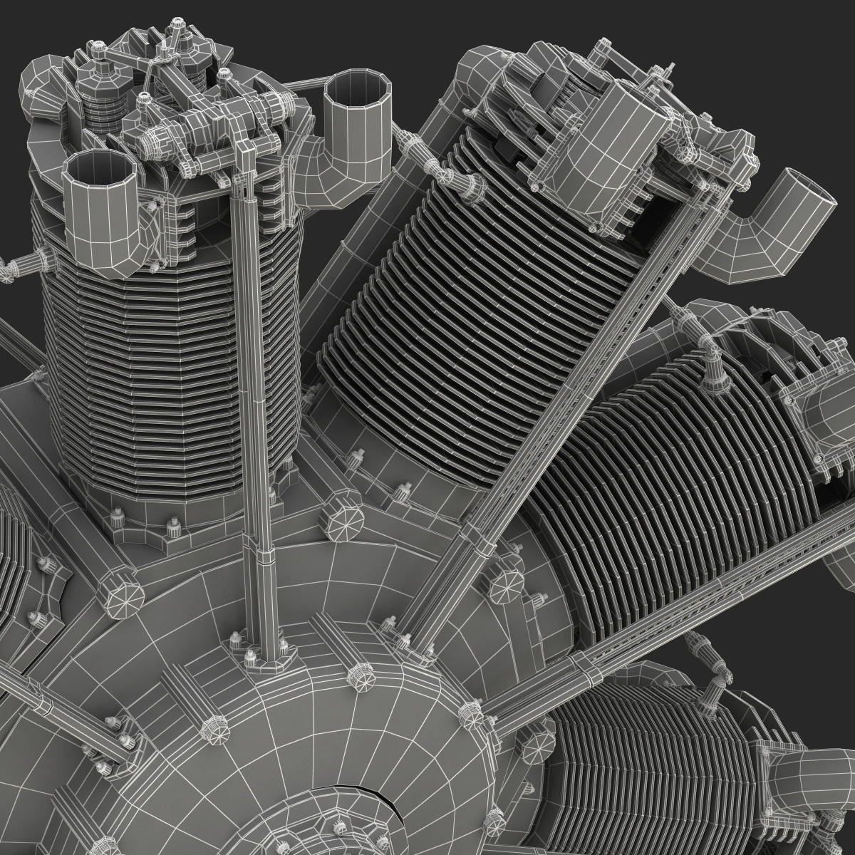 3d bristol jupiter engine model