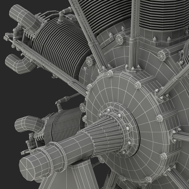 3d bristol jupiter engine model