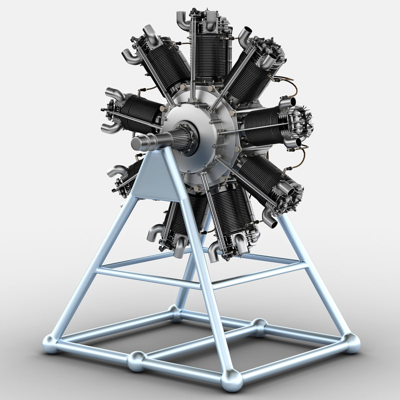 3d bristol jupiter engine model