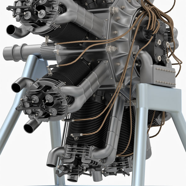 3d bristol jupiter engine model