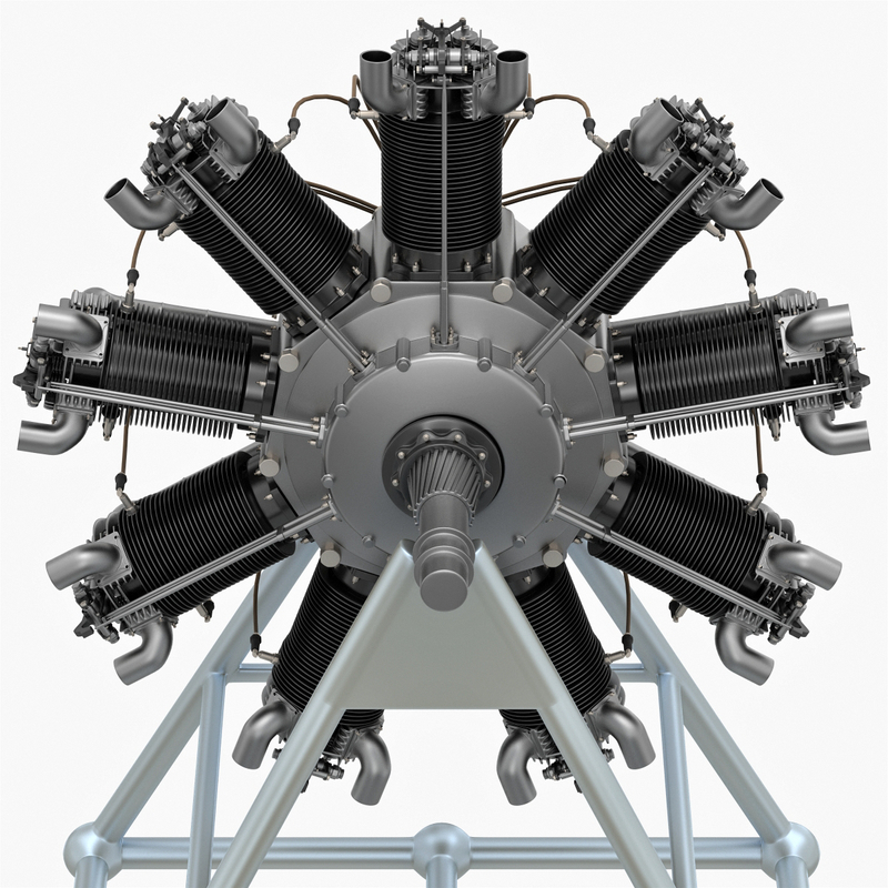 3d bristol jupiter engine model