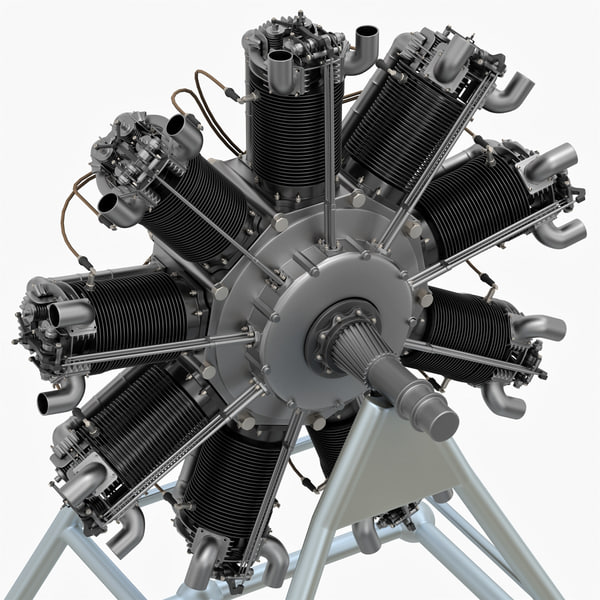 3d bristol jupiter engine model