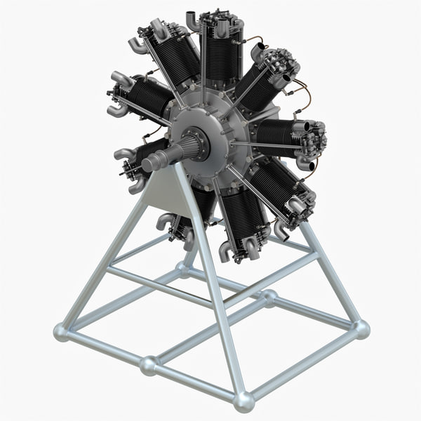 3d bristol jupiter engine model