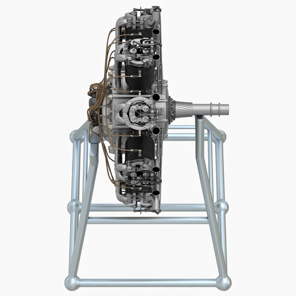 3d bristol jupiter engine model