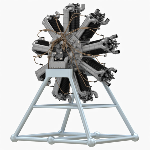 3d bristol jupiter engine model