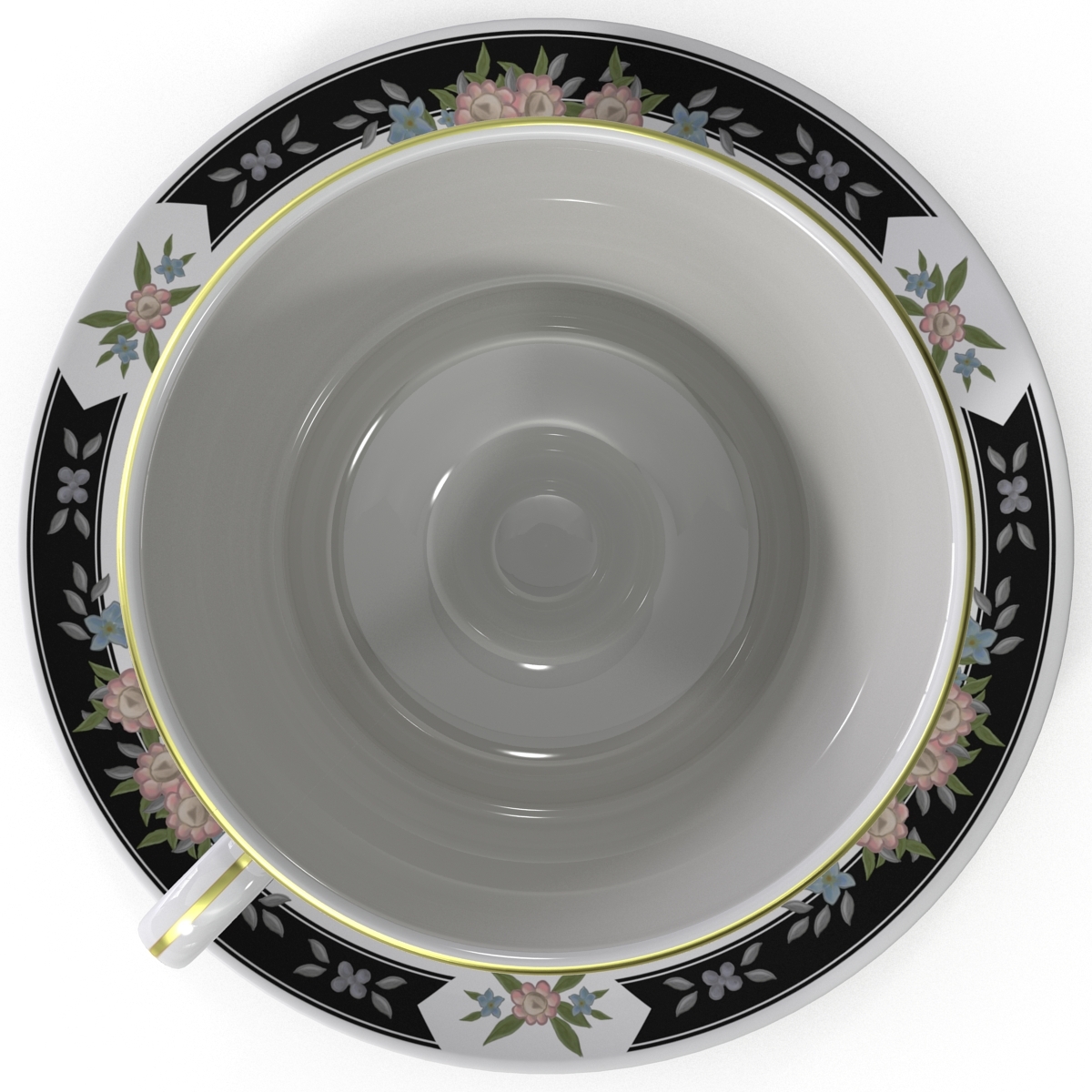 tea cup saucer 3d model