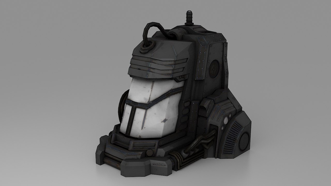 3d model sci-fi stasis pod prop