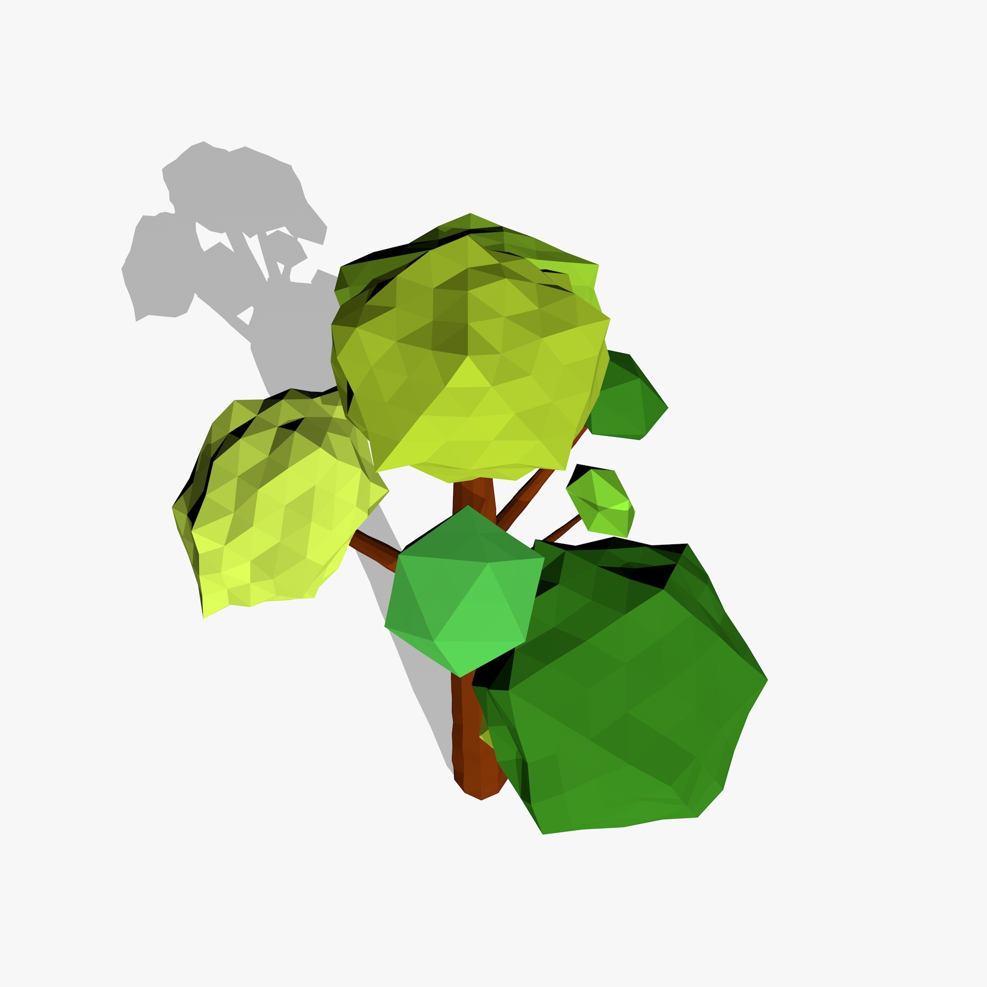 cartoon trees 3d model