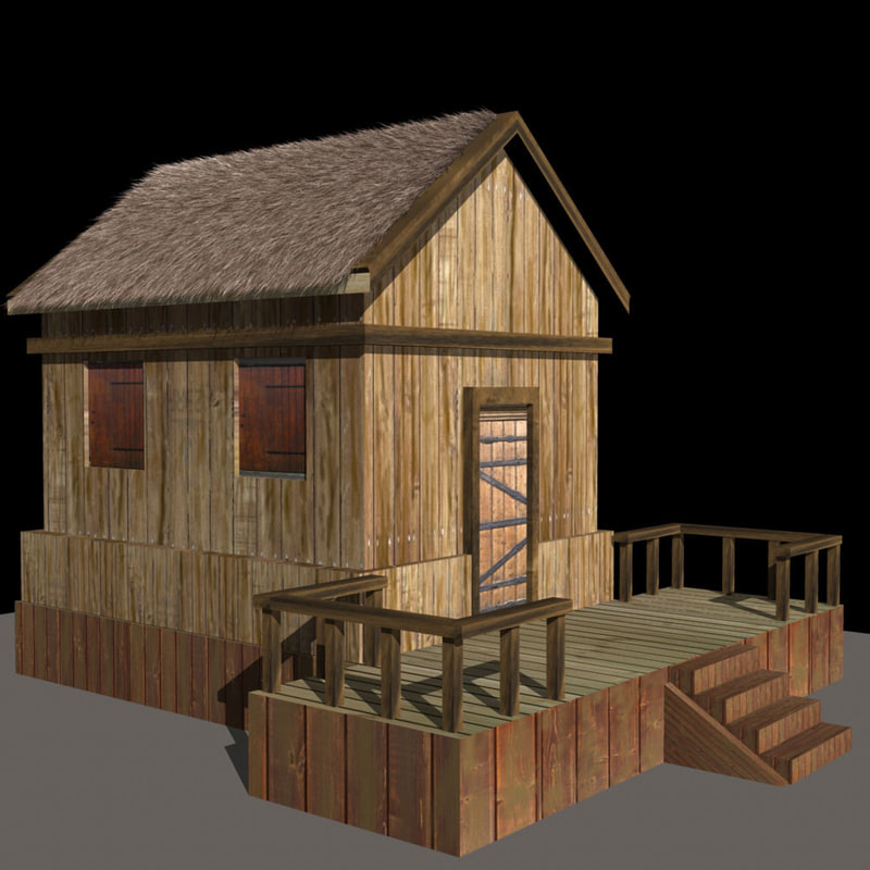 3d hut model