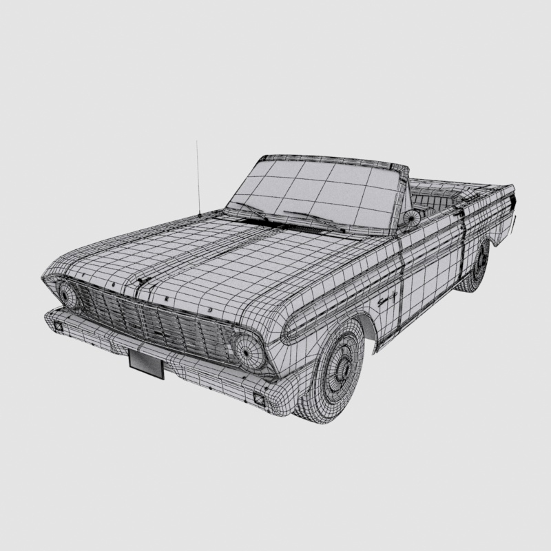 3d model of falcon 1964 convertible