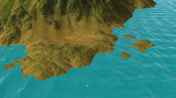 island terrain realistic 3d max