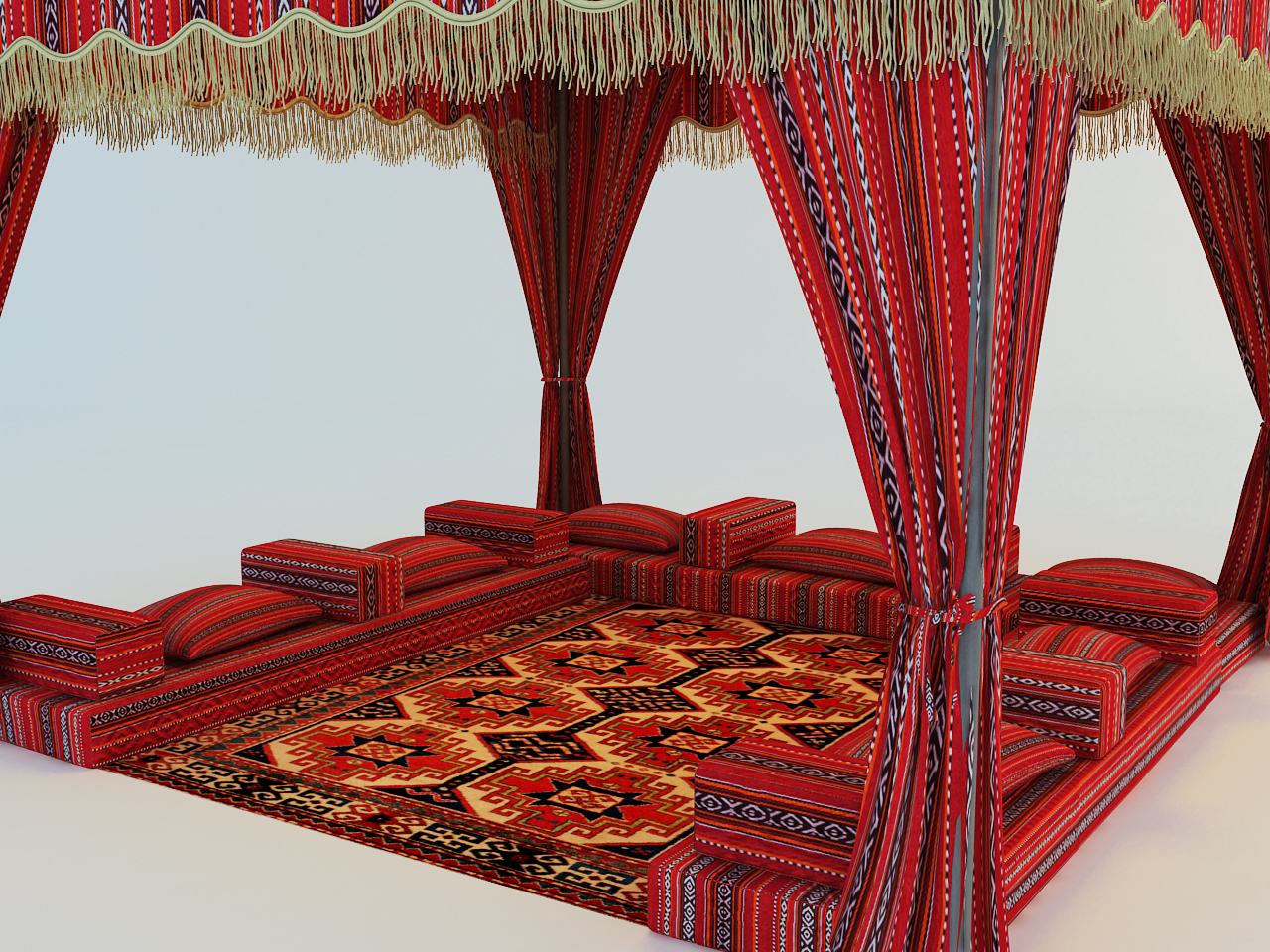 arabian tent arabic 3d model