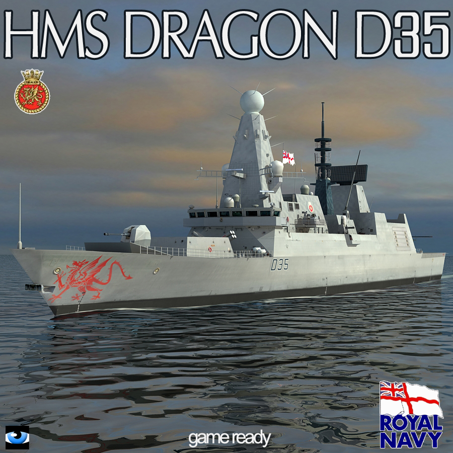HMS Dragon D35 45型驱逐舰3D模型 - TurboSquid 784733