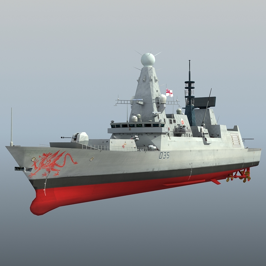 HMS Dragon D35 45型驱逐舰3D模型 - TurboSquid 784733