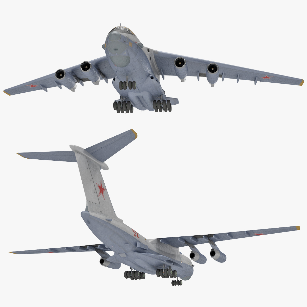 ilyushin il 76 rigged 3d max