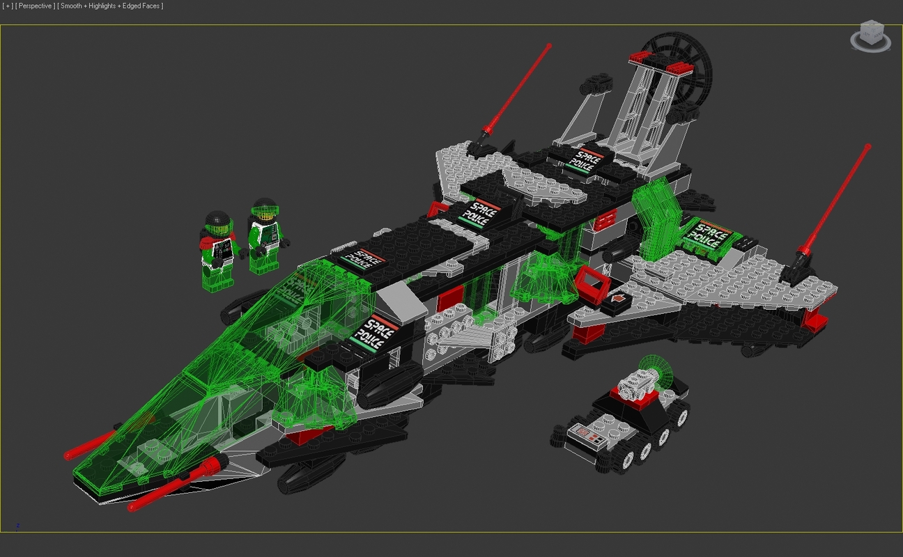 lego space police 3d model