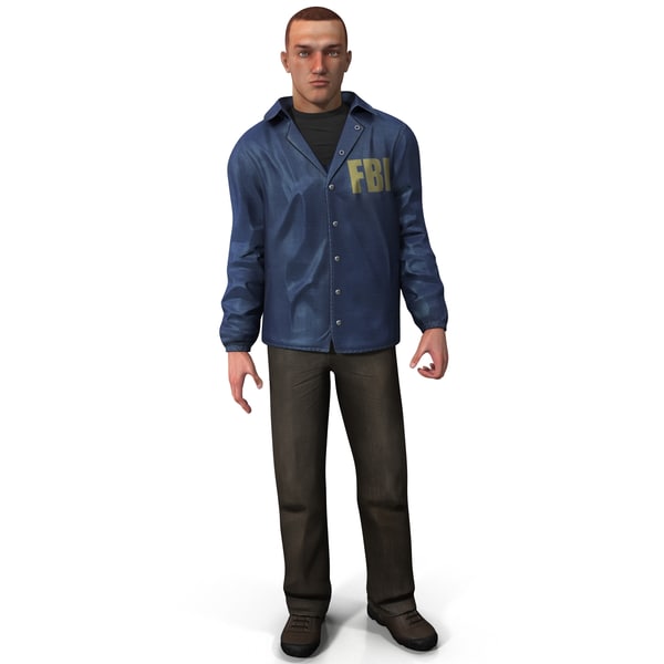 Agente do FBI macho branco Rigged Modelo 3D - TurboSquid 797864